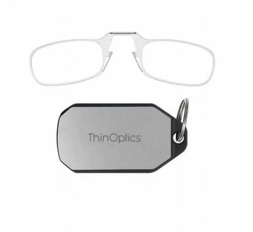 Очки Пенсне для чтения ThinOptics хром брелок