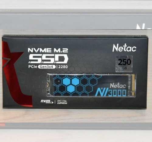 250 гб SSD M.2 накопитель Netac NV3000,нов,гар