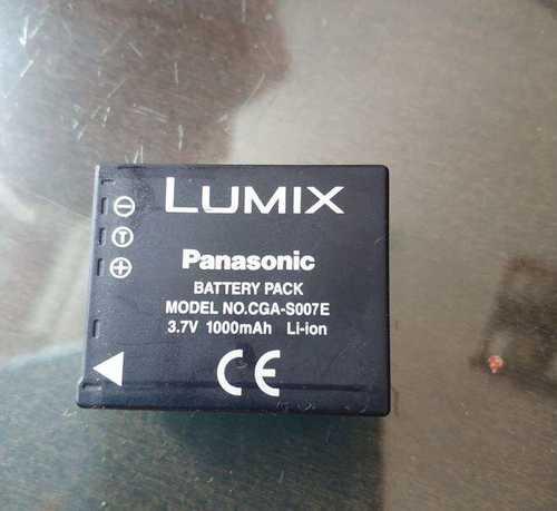 Аккумулятор Lumix panasonic cga-s007e