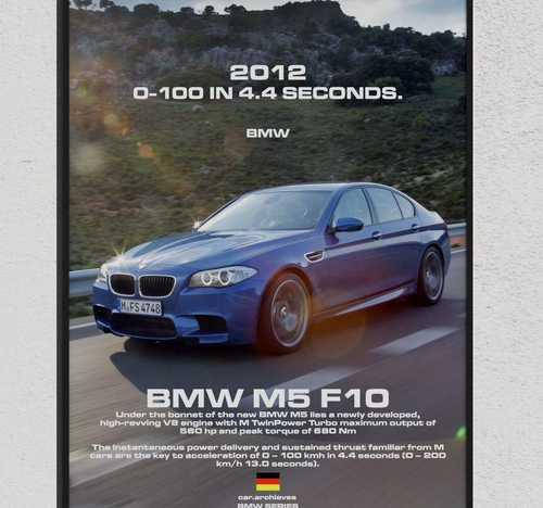 Постер с BMW M5 F10