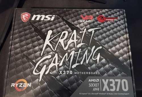 Материнская плата ам4 MSI x370 krait gaming