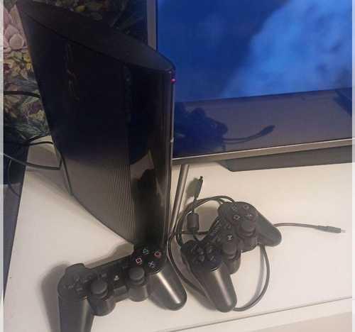 Sony playstation 3 500gb прошитая, 2 джойстика