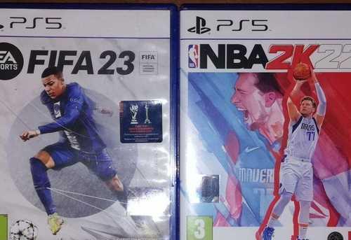 Игры на ps5 Fifa 23 Nba 2k22