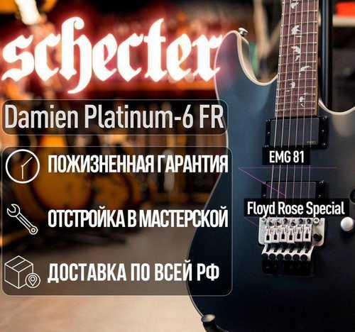 Schecter Damien Platinum-6 FR SBK (Корея)