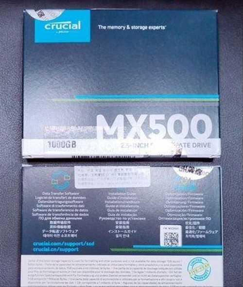 SSD Crucial MX500 1000 GB 2.5 дюйма, новый