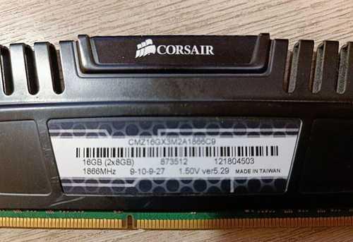 Модули памяти DDR3 Corsair 1866 MHz - 16 GB