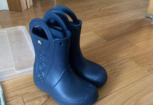 Резиновые сапоги crocs с12 темно-синие