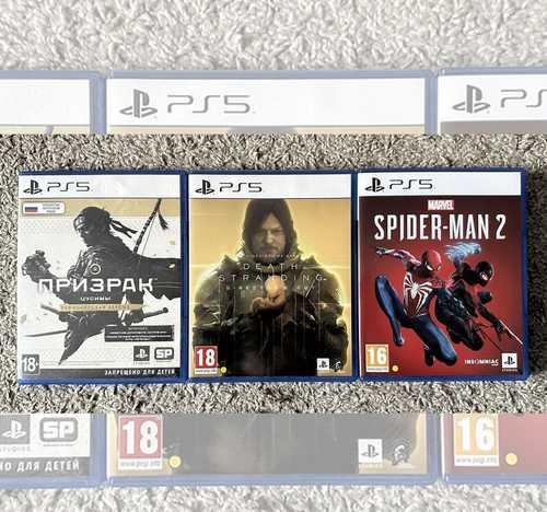 Spider Man 2, Ghost of Tsushima, Death Stranding