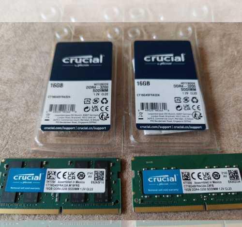 Оперативная память crucial ddr4 2*16gb sodimm 3200