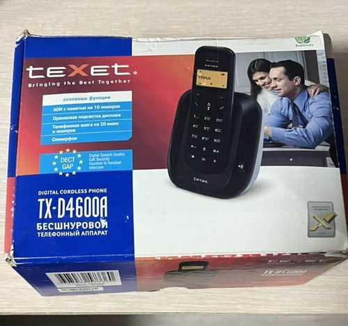 Без шнуровой телефонный аппарат Texet TX-D4600A