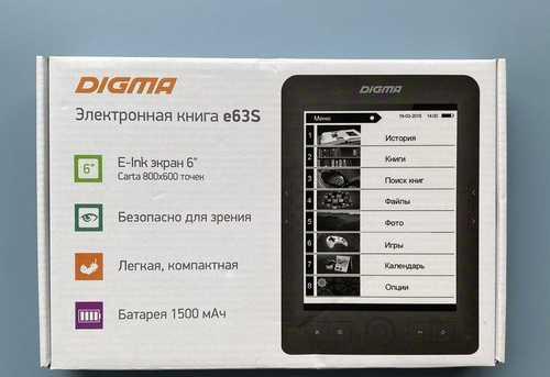 Электронная книга Digma e63S