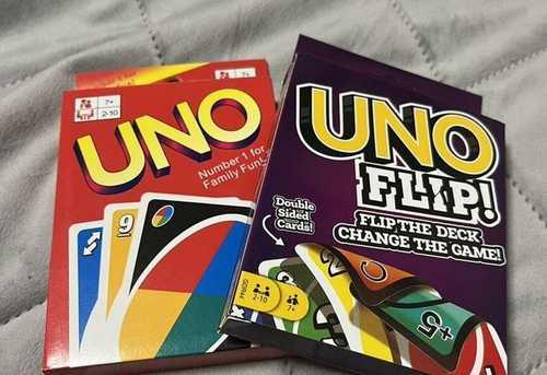 Настольная карточная игра Uno и Uno flip
