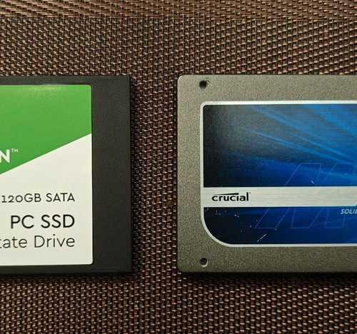 Жёсткие диски Ssd m4 Crucial 128gb,WD green 120gb