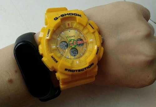 Наручные часы Casio G-Shoсk, желтые