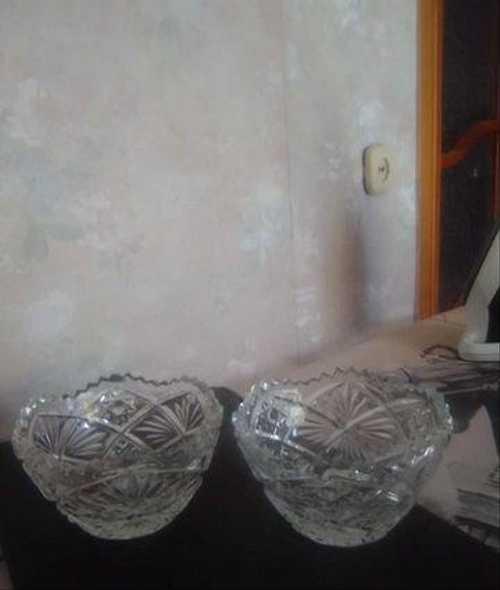 Парные хрустальные вазы СССР