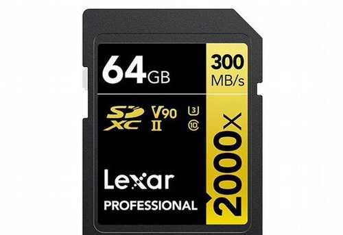 Карта памяти Lexar sdxc 64GB Professional 2000x