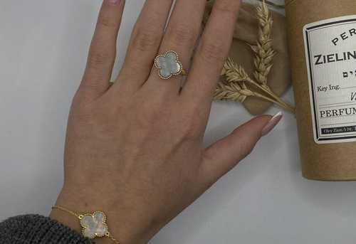 Золотой комплект браслет и кольцо