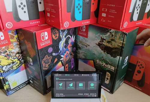 Nintendo Switch Oled с играми 128/256/512 kefir