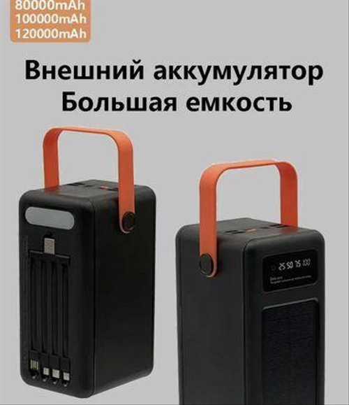 Внешний аккумулятор Power Bank 80000 mAh