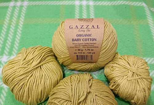 Пряжа gazzal baby cotton organic