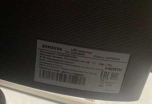 23.5" Монитор Samsung CF39 C24F390FHI черный