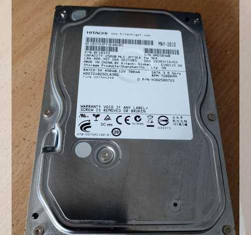 Жесткий диск 250 гб HDD Hitachi SATA