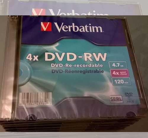 Оптический диск DVD-RW Verbatim 4.7гб 4x