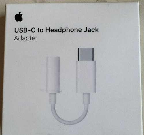 Переходник usb c to headphone Jack новый