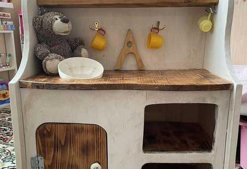 Детская игровая кухня деревянная