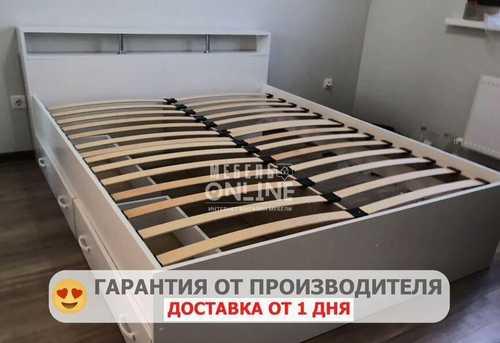 Кровать двуспальная 160х200 с ящиками