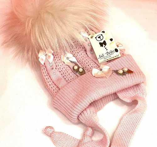 Шапка Jolie Bebe 6-9 мес, Италия новая