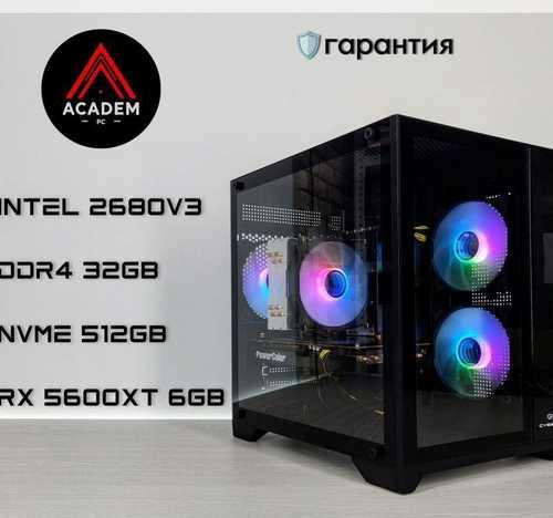 Игровой пк 24 ядра, RX 5600XT, DDR4 32Гб, NVMe