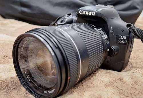 Зеркальный фотоаппарат canon eos 550d +объектив 67