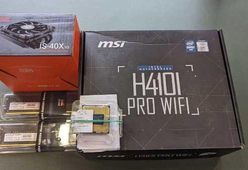 Msi mini H410i Pro Wifi, i5 10400f, Кулер, Память
