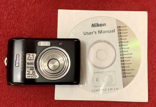 Фотоаппарат Nikon Coolpix L16 с диском, в ремонт