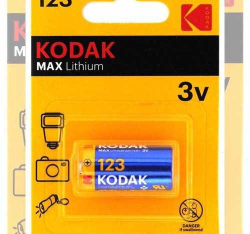 Батарейка литиевая Kodak CR123A