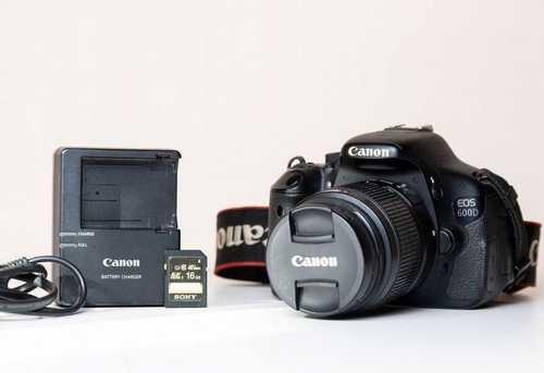 Canon EOS 600D kit 18-55 пробег 24 т.к