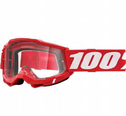 Очки 100 Accuri 2 Goggle Neon Red / Clear Lens