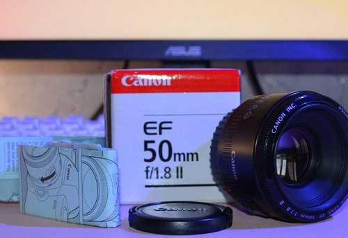 Объектив canon EF 50mm f/1.8 II