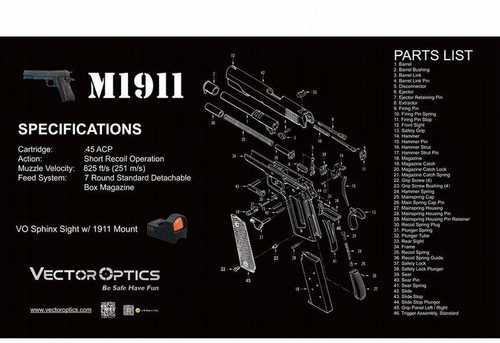 Коврик для чистки Vector Optics 510x308 мм scbm-03