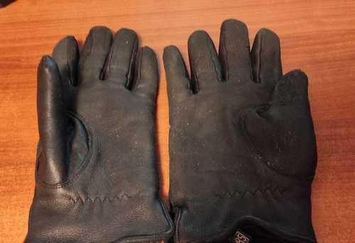 Кожаные перчатки с мехом