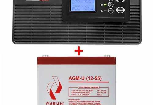 Ибп Hiden Control HPS20-0612 + Рубин AGM-U 12-55