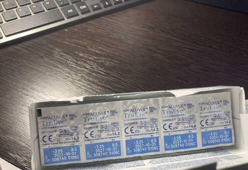 Линзы Acuvue Tru Eye D-3,25, BC 8,5 30 шт