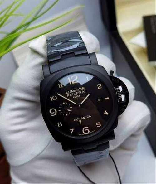 Брутальные мужские часы Luminor GMT Ceramica