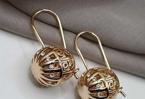 Серьги ажурные шары в стиле Dior