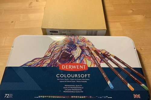 Цветные карандаши Derwent coloursoft 72 штуки
