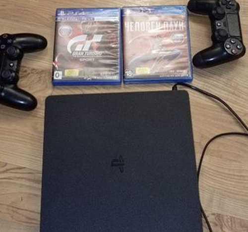 Sony playstation 4 slim 1tb 2 геймпада