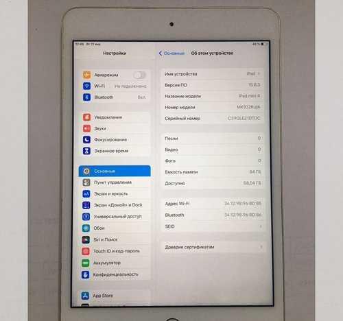 iPad mini 4 64gb wifi