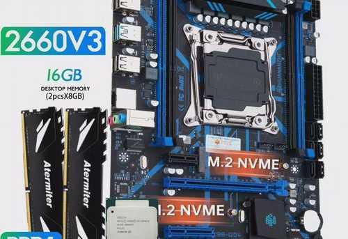 Комплект X99 xeon E5 2660V3 +16gb