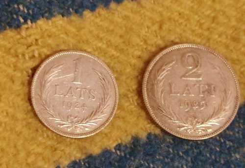 Серебряные монеты Латвии